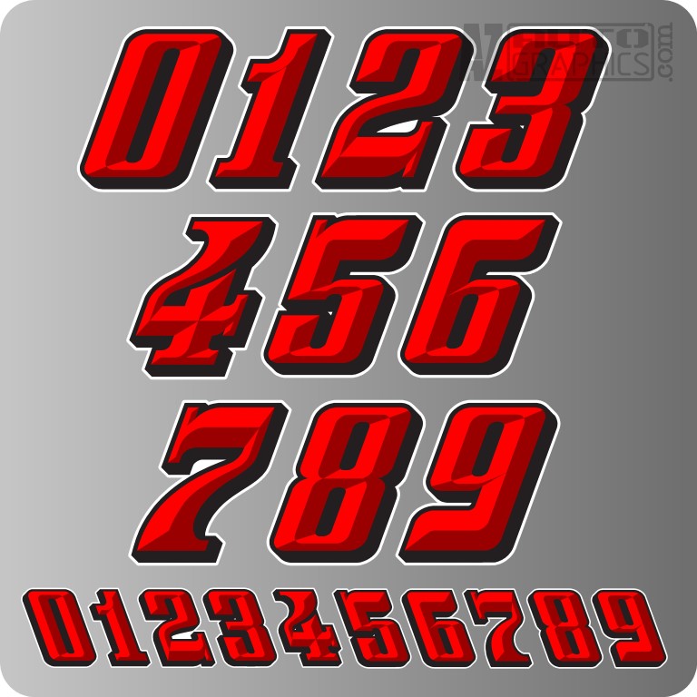 Race Car Numbers: TROPHY